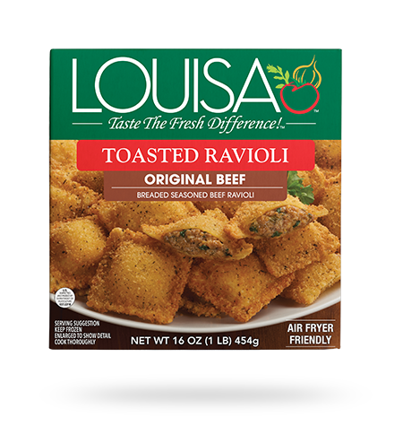 Toasted Beef Ravioli Layered Eggplant Parmesan | Louisa Foods