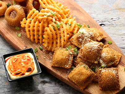 Toasted Buffalo Chicken Ravioli | Louisa Foodservice